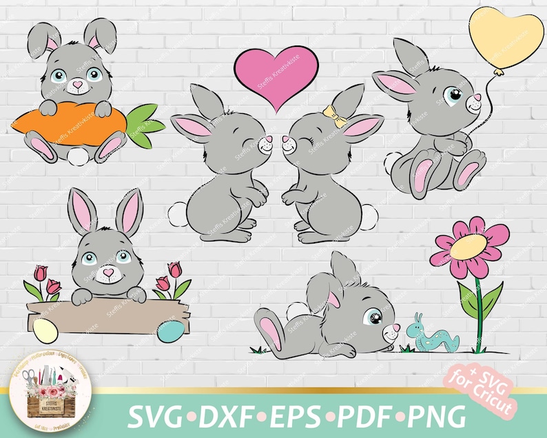 Plotterdatei Hasen Hasen SVG Hasen Bundle Plotterdatei - Etsy.de