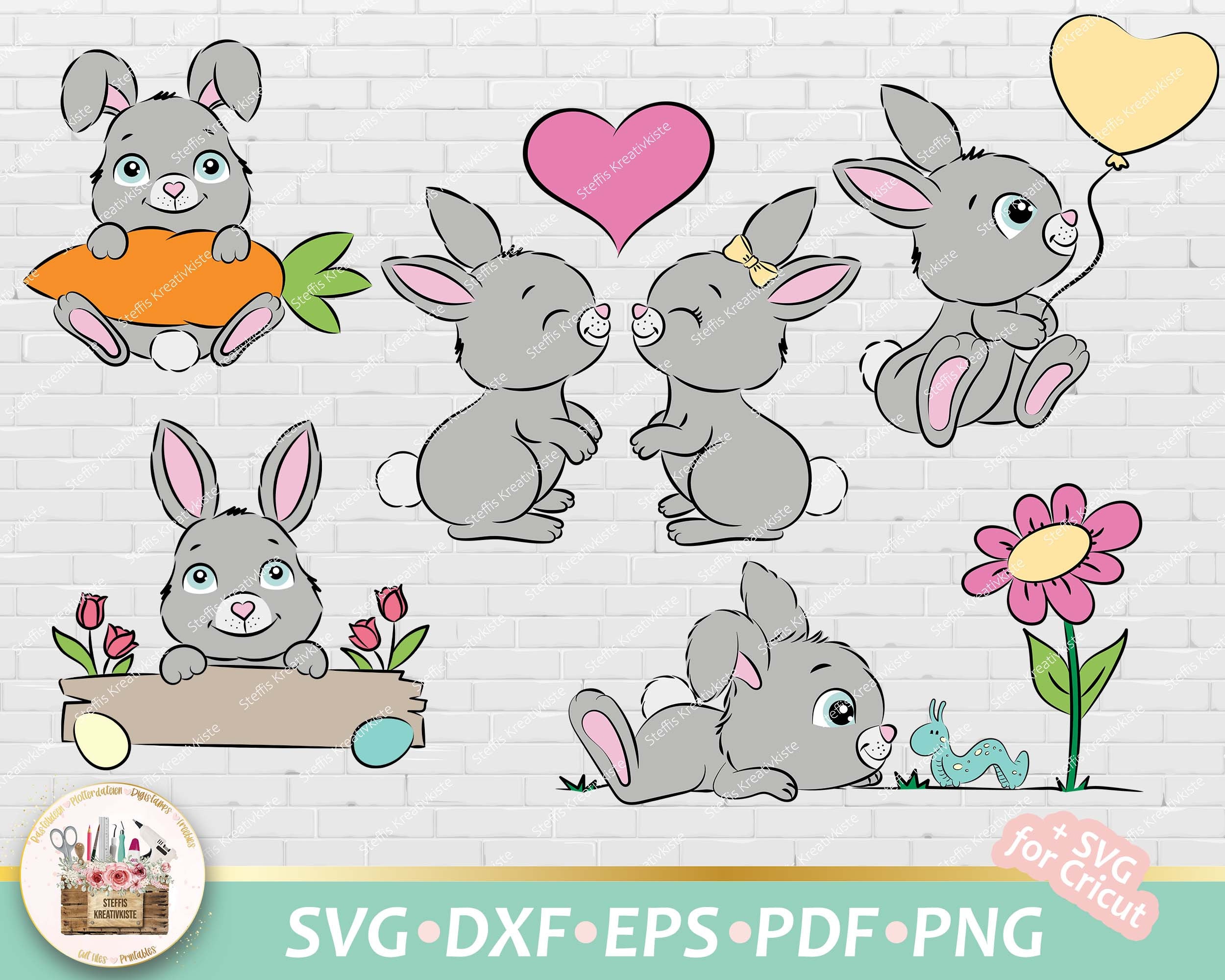 Plotterdatei Hasen Hasen SVG Hasen Bundle Plotterdatei - Etsy.de