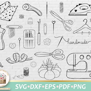 Sewing Cut File, Sewing SVG, Sewing Tool Bundle, Sewing Accessories SVG ...