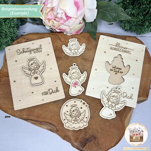 Guardian Angel SVG Laser File, Guardian Angel Card SVG, Guardian Angel ...