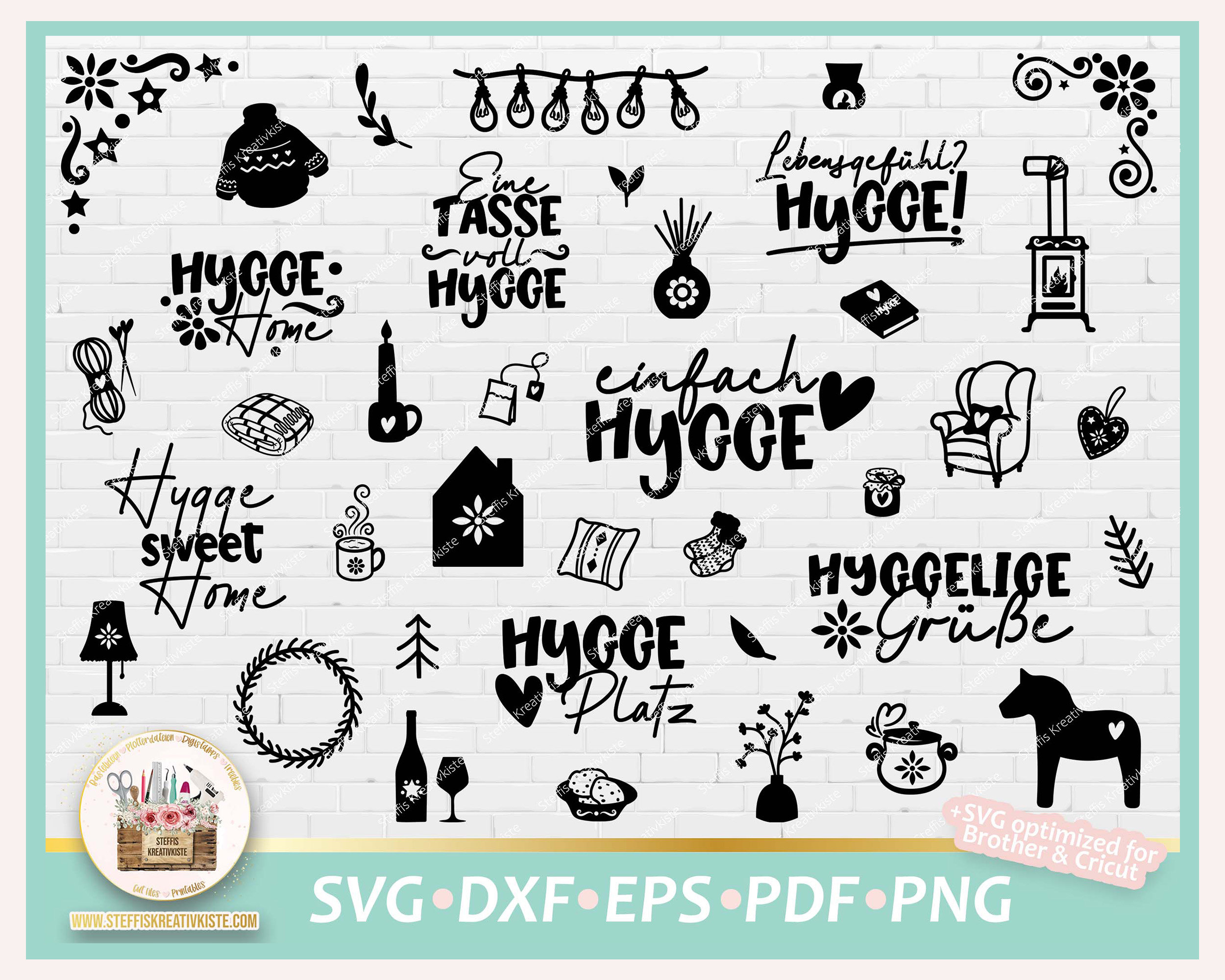 Plotterdatei Hygge Bundle SVG Plotterdatei dänisch - Etsy.de