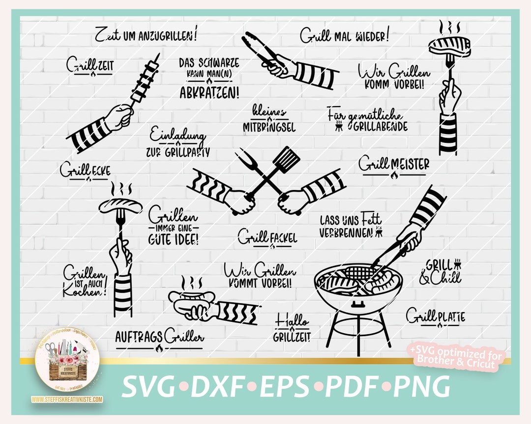 Plotterdatei Grillen SVG, Grillen Sprüche, Grillen Laserdatei, Grillen Hände, Grill Plotterdatei ...
