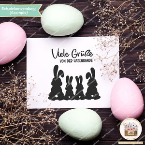 Plotterdatei Hasen Familie deutsche Sprüche SVG, Plotterdatei Hase Silhouette, Familie Sprüche ...
