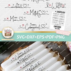 Plotterdatei Muttertag deutsche Schriftzüge SVG, Muttertag Bundle, Muttertag gewerblich ...