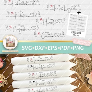 Plotterdatei Hochzeit deutsche Schriftzüge SVG, Hochzeit Bundle, Hochzeit gewerblich, Hochzeit ...