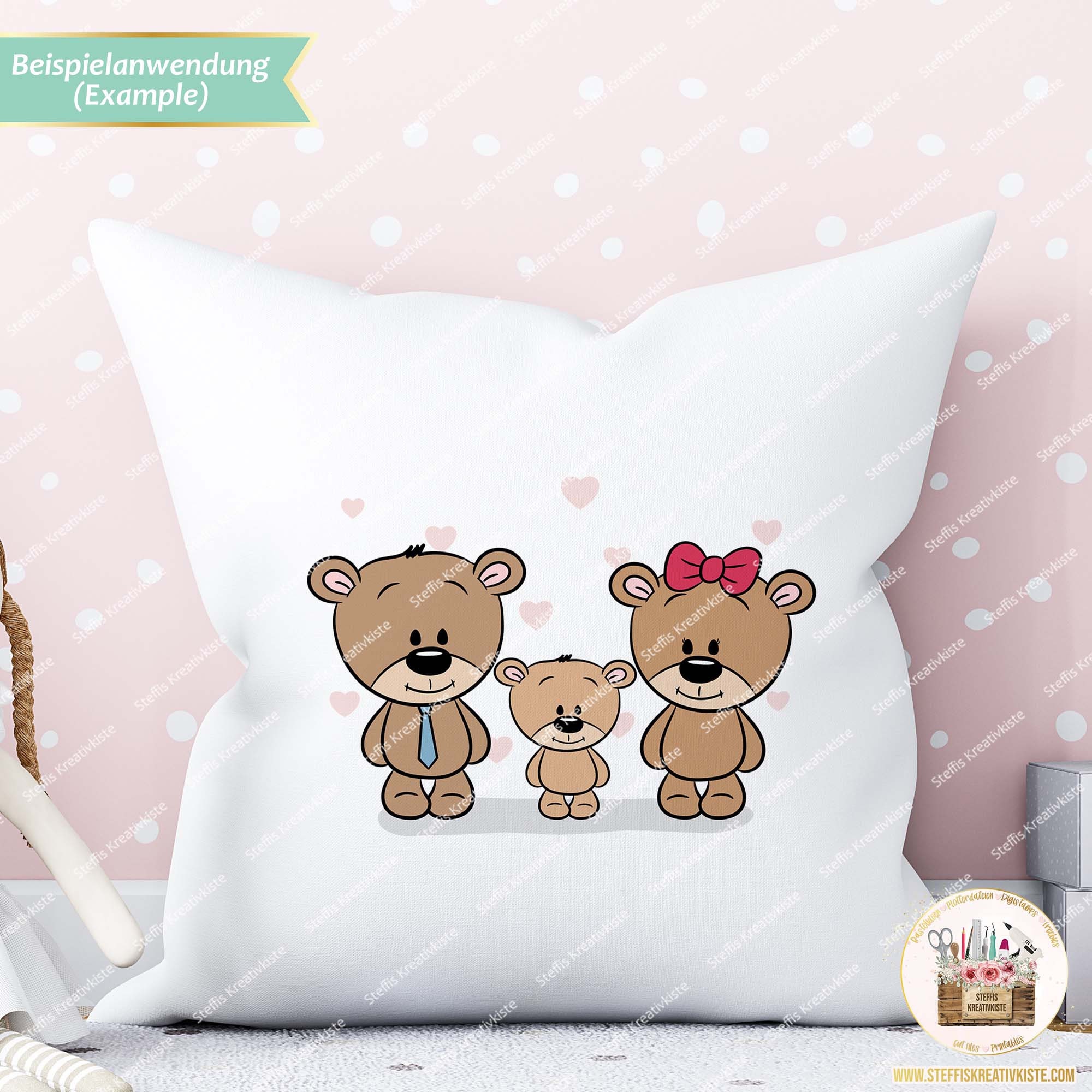 Svg Teddybären Familie Plotterdatei Teddy Bär niedlich Svg | Etsy