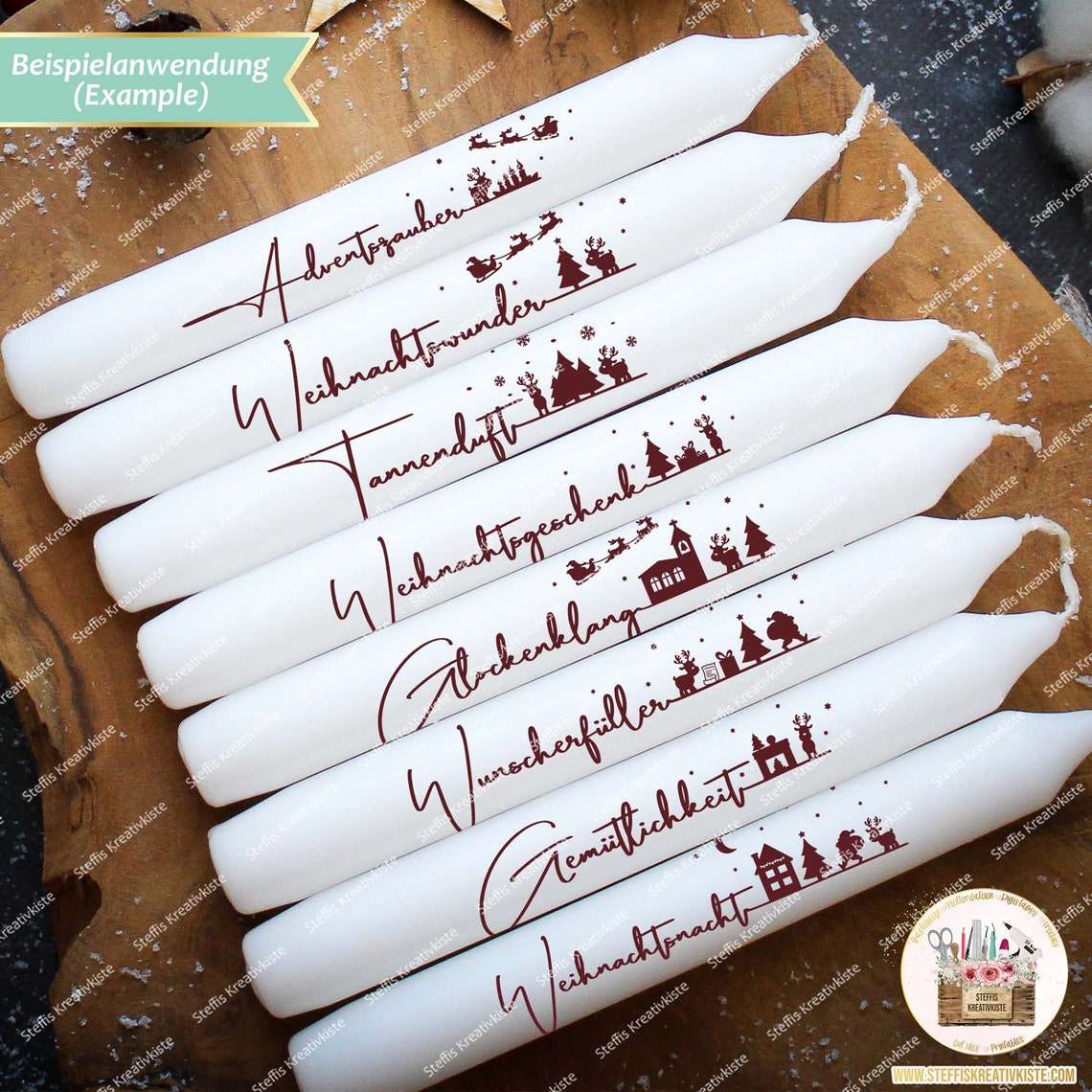 Plotterdatei deutsche Wörter Weihnachten SVG Bundle - Etsy.de