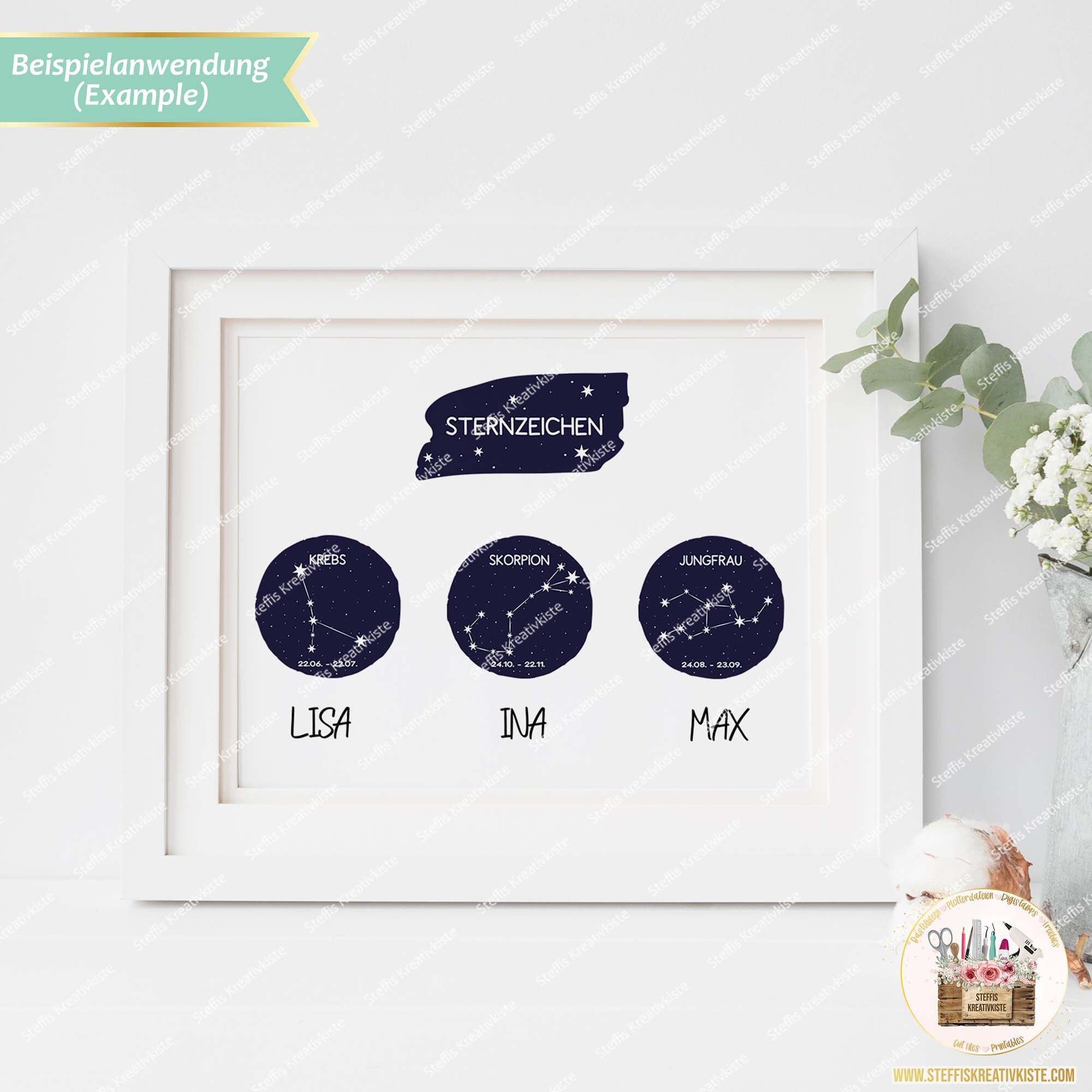 Bundle Sternzeichen deutsch Plotterdatei SVG PNG DXF - Etsy.de