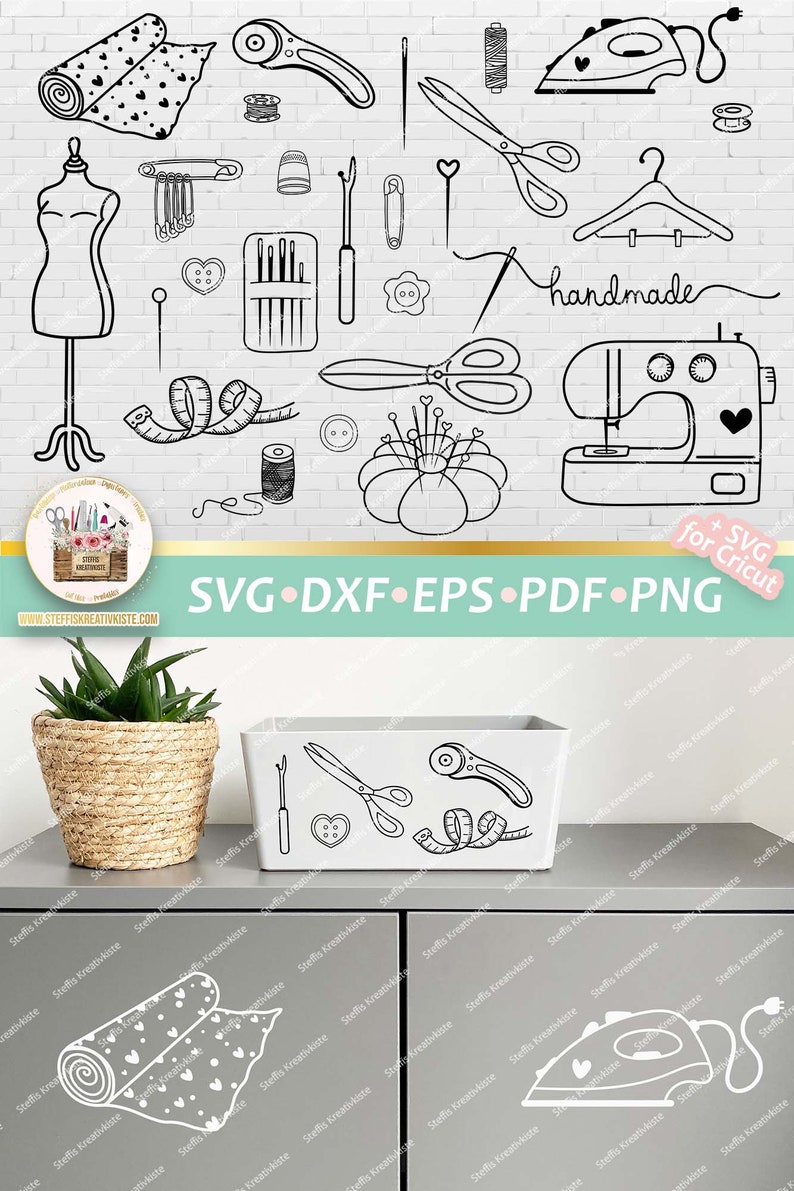 Sewing Cut File Sewing SVG Sewing Tool Bundle Sewing - Etsy