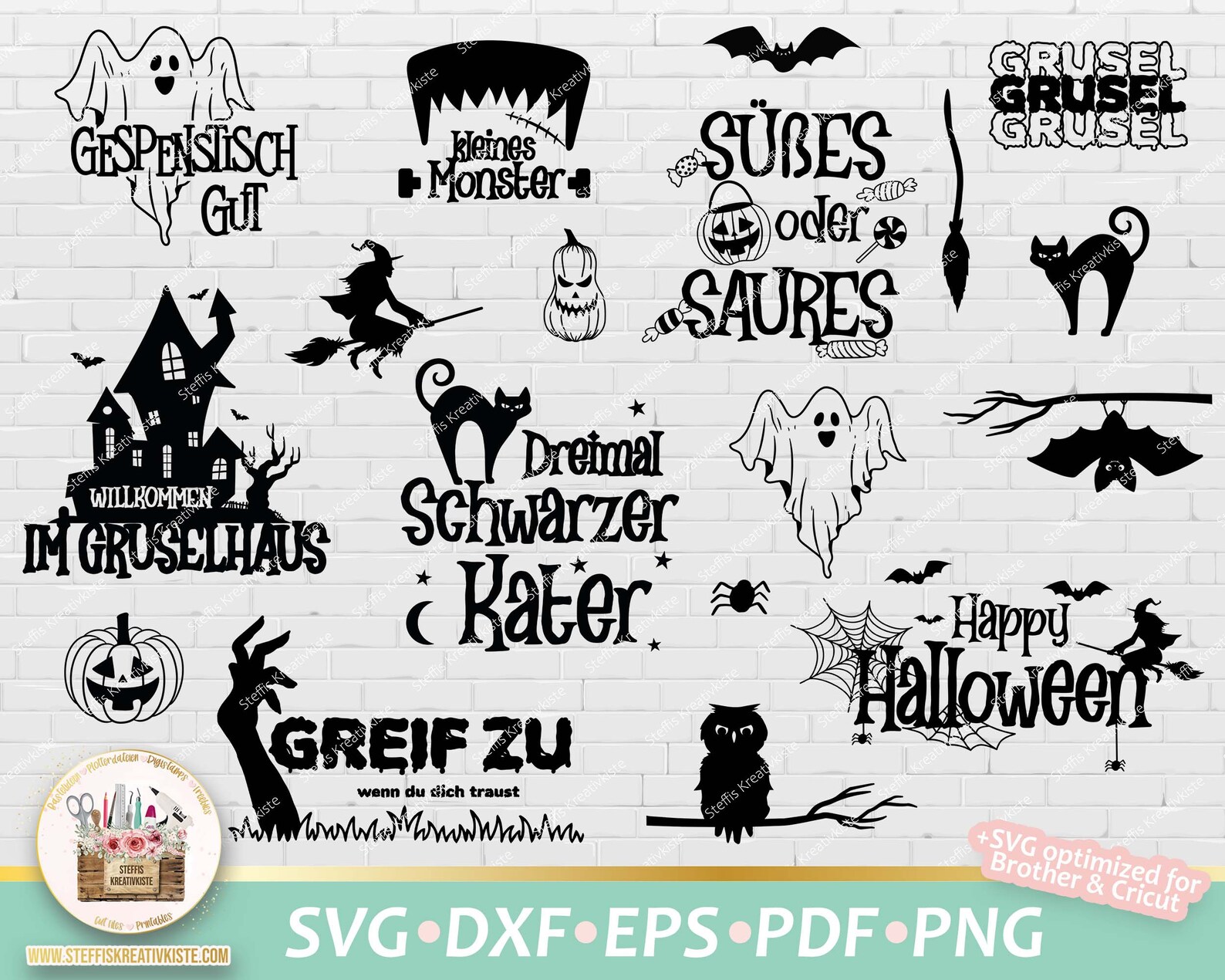Bundle Plotterdatei Halloween deutsche Sprüche SVG Bundle - Etsy.de