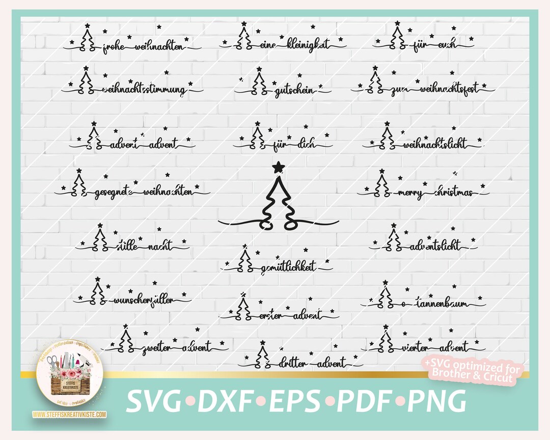 Cut File Christmas German Lettering SVG, Clipart Christmas German ...