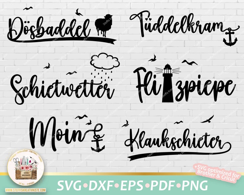 Bundle Funny German Maritime Words SVG Plattdeutsch SVG - Etsy