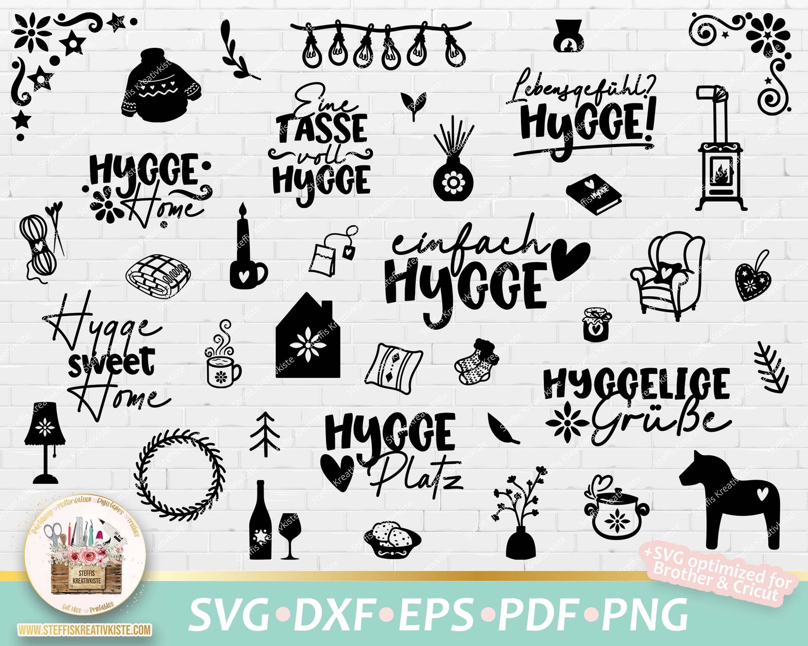 Cut File Hygge Bundle SVG Danish Scandinavian SVG Clipart - Etsy