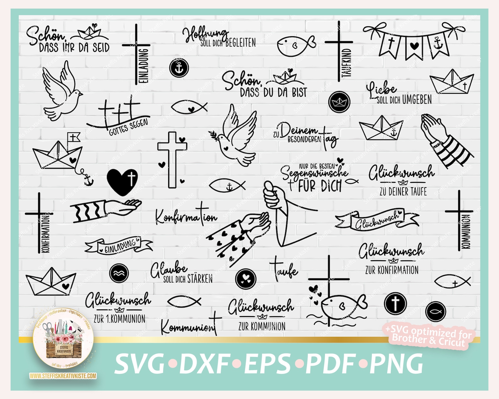 Cut File Confirmation Bundle SVG, Bundle Communion SVG, Bundle Baptism ...