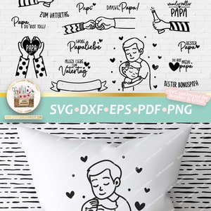 Plotterdatei Vatertag deutsche Sprüche SVG, Plotterdatei Papa, Digistamp Vatertag, Plotterdatei ...