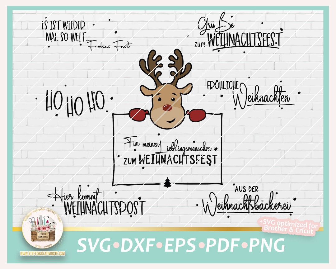 Plotterdatei Weihnachten deutsche Sprüche Bundle SVG, deutsche ...