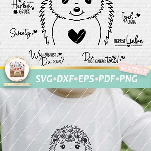 Plotterdatei Herbst Igel SVG, Plotterdatei Igel, Laserdatei Igel, Herbst Sprüche, Igel Outline ...