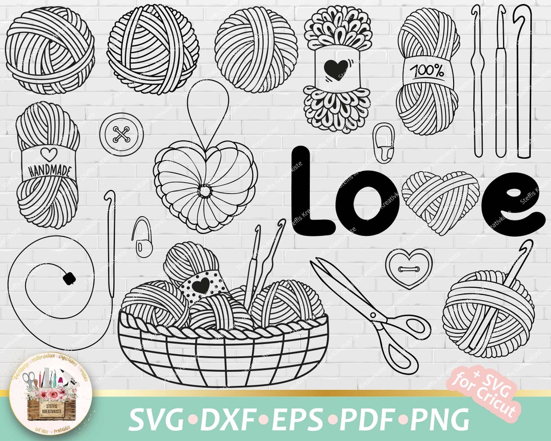 Crochet Cut File, Crochet SVG, Crochet Bundle, Crochet Accessories SVG ...