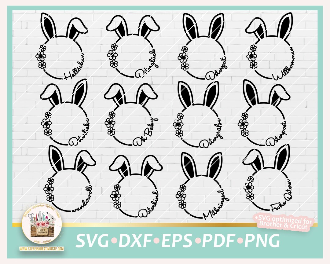 Plotterdatei Ostern Kranz SVG, Plotterdatei Frühling Kranz, Osterkranz SVG, Ostern Sprüche ...