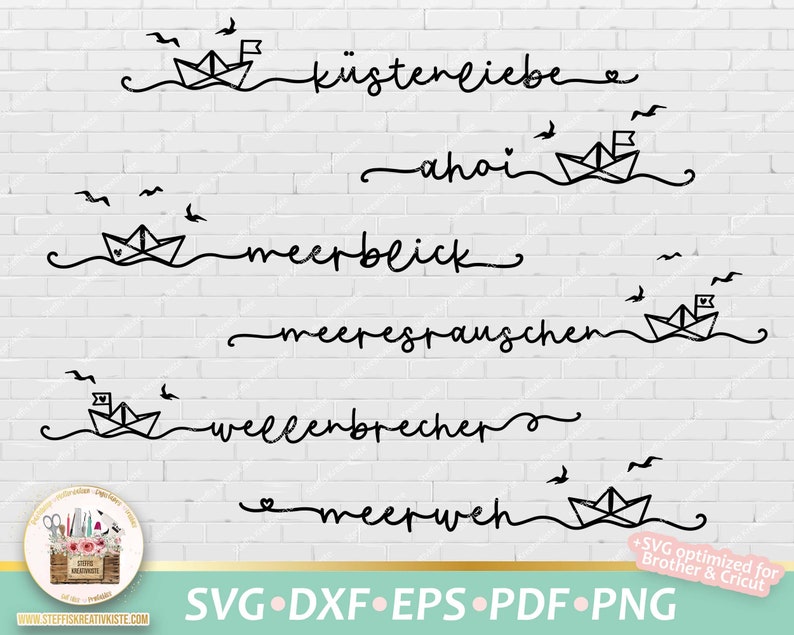 Bundle Svg German Words Nautical Cut File German Words - Etsy