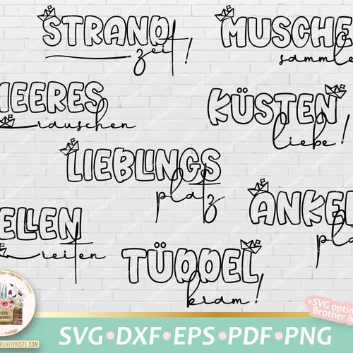 Bundle Svg German Words Nautical Cut File German Words - Etsy