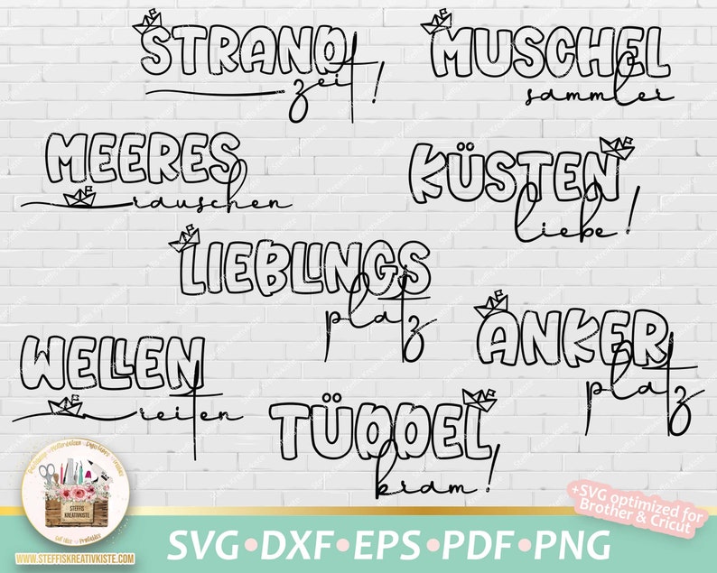 Bundle Plotterdatei deutsch maritime Schriftzüge Svg Digitale - Etsy.de
