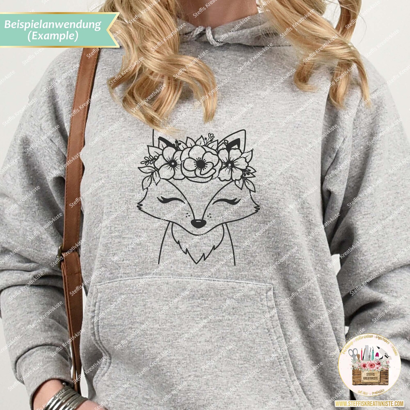 Plotterdatei Fuchs Mädchen Blumenkrone SVG Fuchs Blumenkranz - Etsy.de