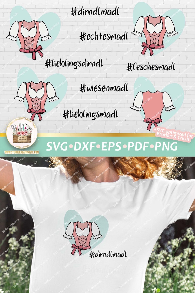 Bundle Dirndl Plotterdatei SVG Dirndl PNG DXF Svg Pdf - Etsy.de