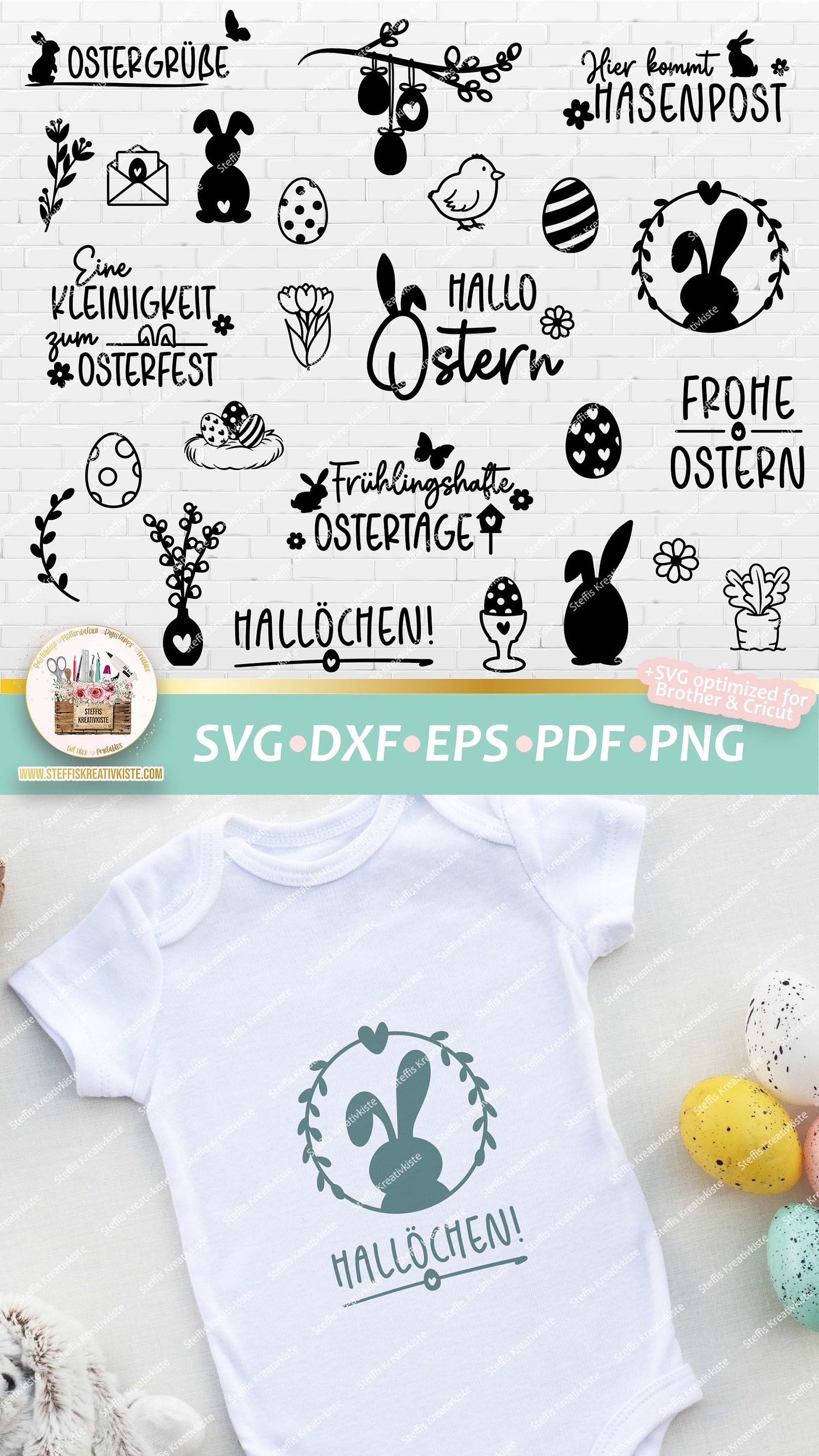 Plotterdatei Ostern Bundle deutsche Sprüche SVG Digistamp - Etsy.de