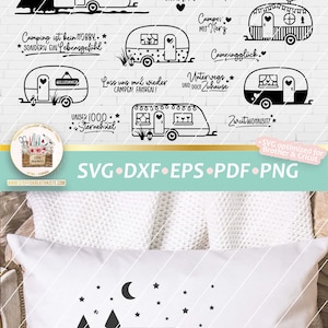 Plotterdatei Camping Wohnwagen SVG, Plotterdatei Camper, Camping Sprüche, Digistamp Camping ...