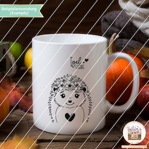 Plotterdatei Herbst Igel SVG, Plotterdatei Igel, Laserdatei Igel, Herbst Sprüche, Igel Outline ...