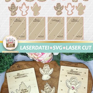 Guardian Angel SVG Laser File, Guardian Angel Card SVG, Guardian Angel ...