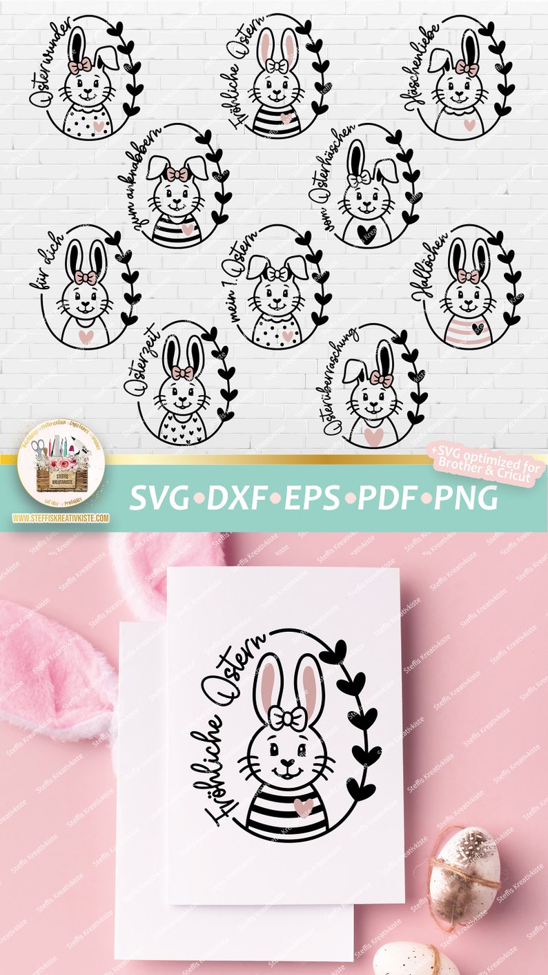 Plotterdatei Ostern Hase Mädchen SVG Plotterdatei Osterhase - Etsy.de