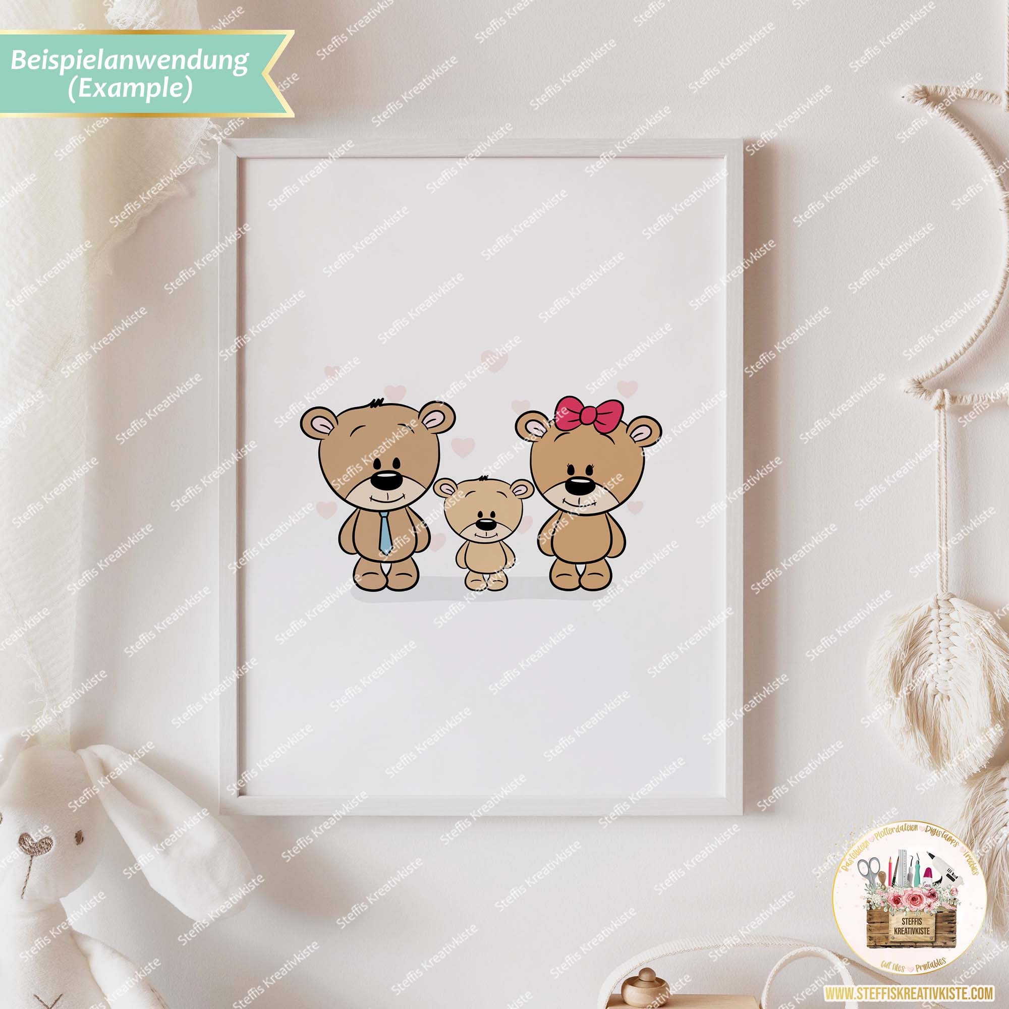 Svg Teddybären Familie Plotterdatei Teddy Bär niedlich Svg | Etsy