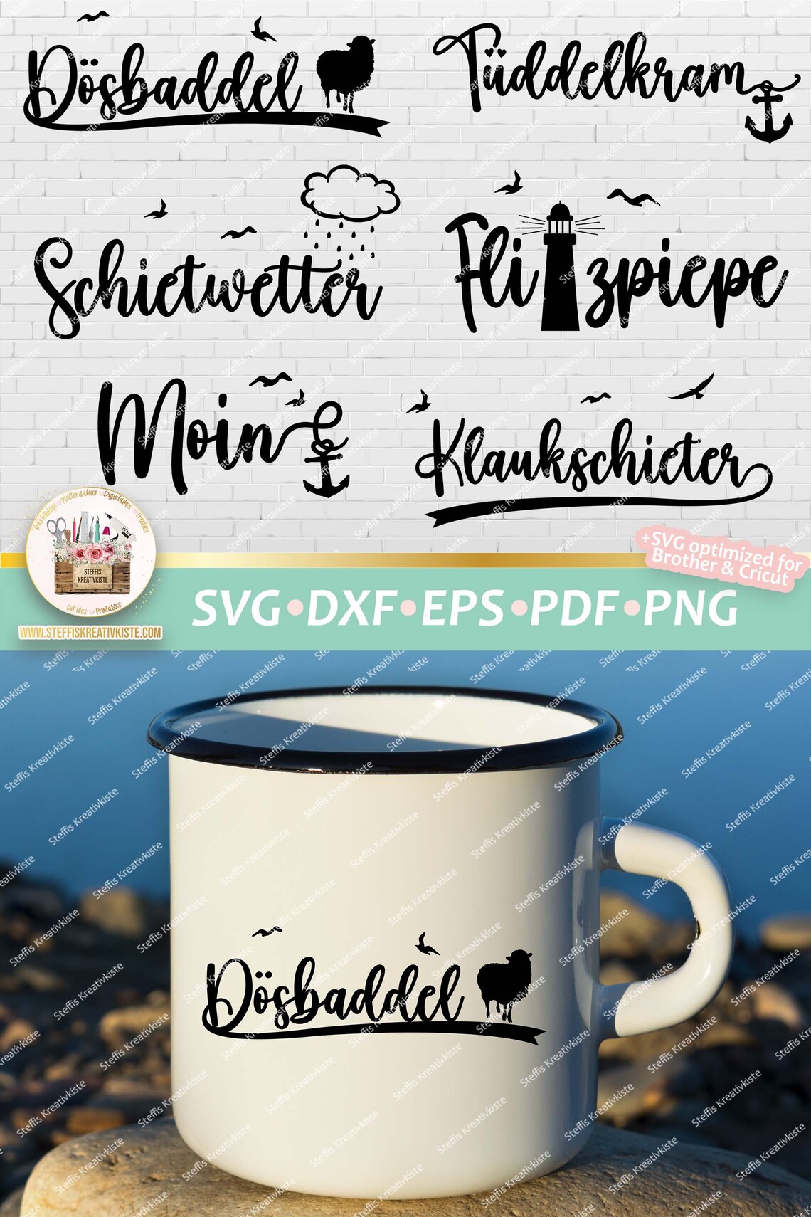 Bundle Funny German Maritime Words SVG Plattdeutsch SVG - Etsy