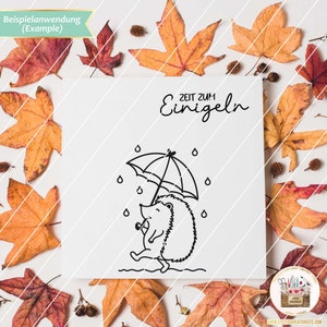 Plotterdatei Herbst Igel SVG, Plotterdatei Igel, Laserdatei Herbst, Digistamp Herbst, Herbst ...