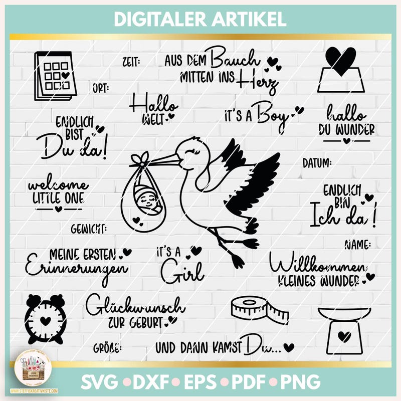 Plotterdatei geburt daten - Etsy.de