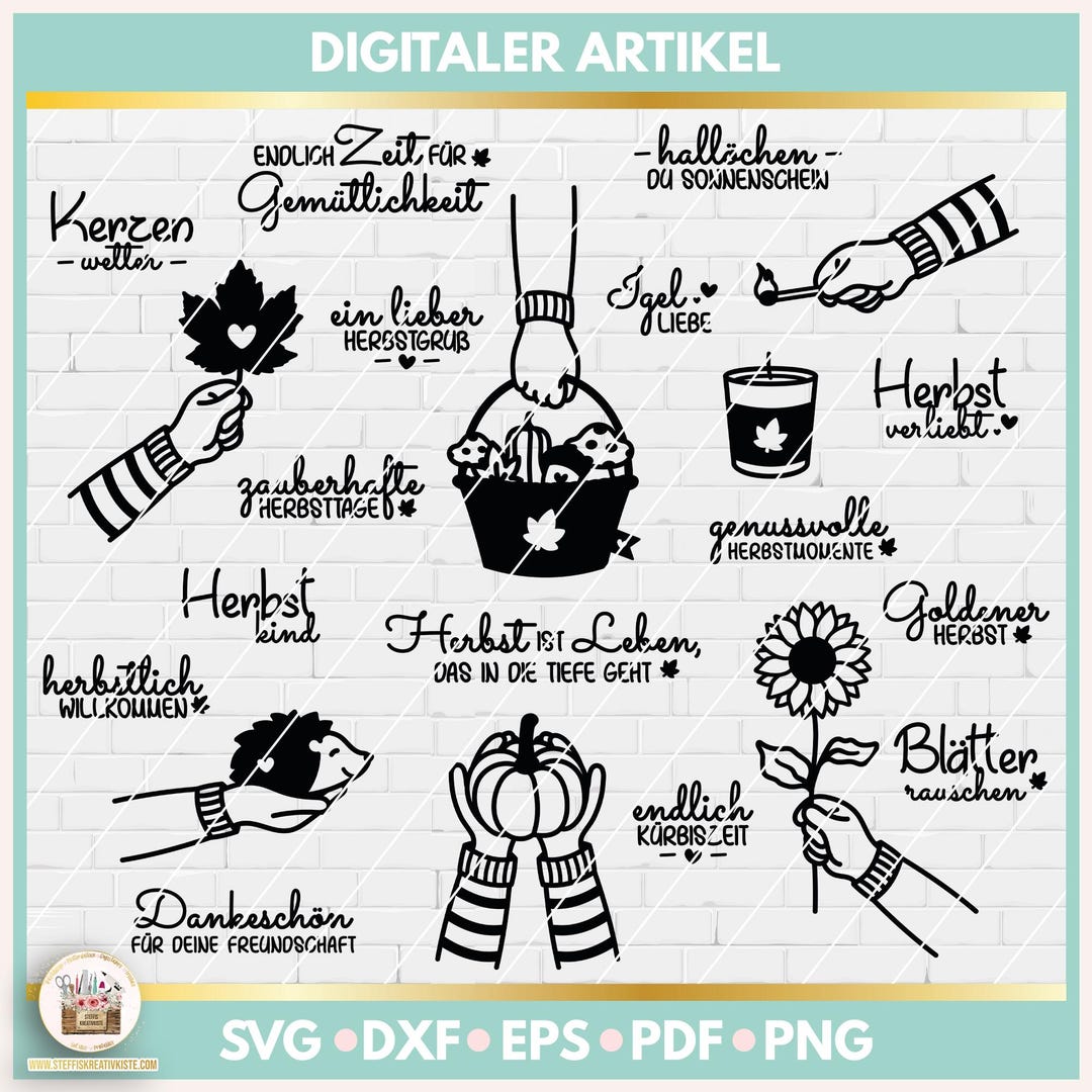 Fall SVG Cutting File, Fall Quotes, Fall Hands, Fall Bundle, Fall Laser ...