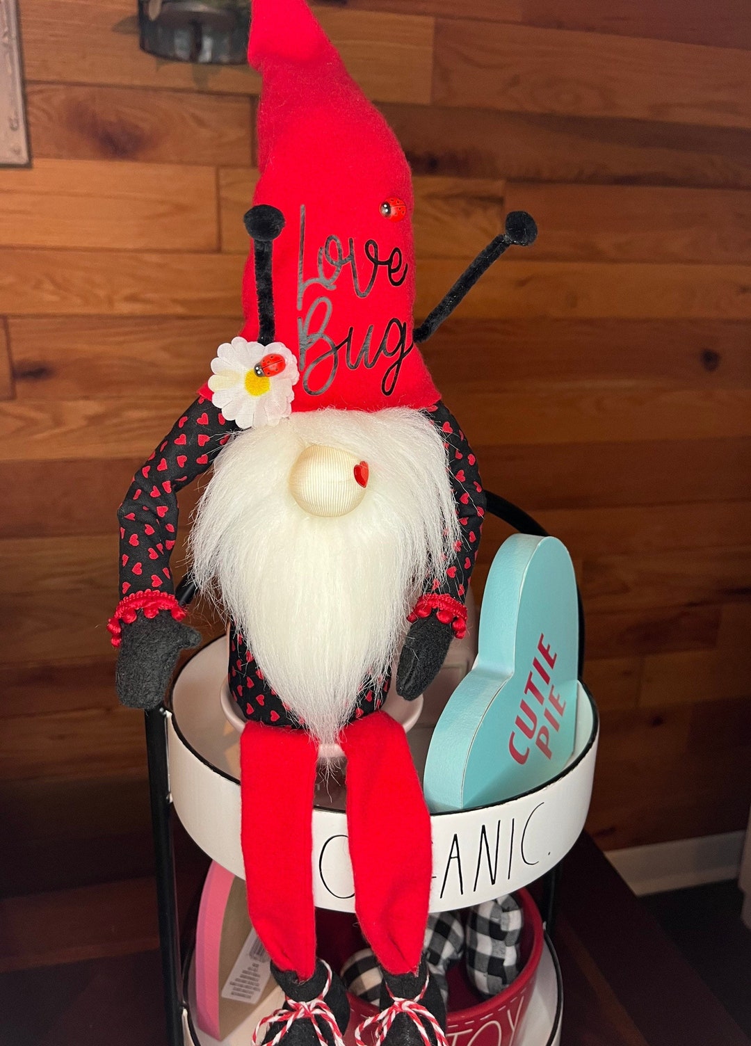 Love Bug, Lady Bug Gnome, Personalized Gift for Him or Her, Valentines ...