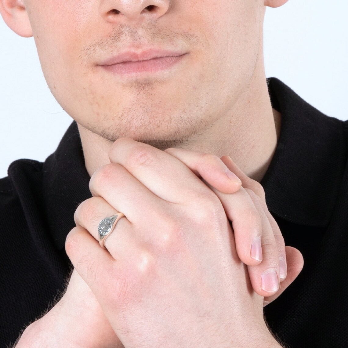 Religious Christian Ring Sterling Silver Ring Cross Engraved | Etsy