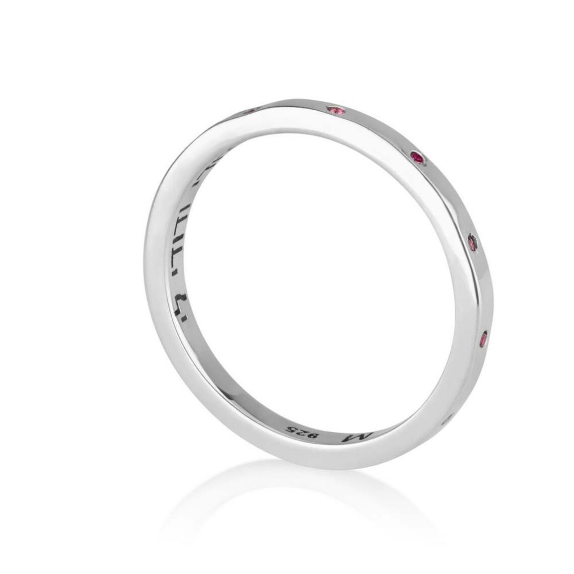 Ruby Stone Ring Jewish Wedding Ani Ledodi Hebrew Engraved - Etsy