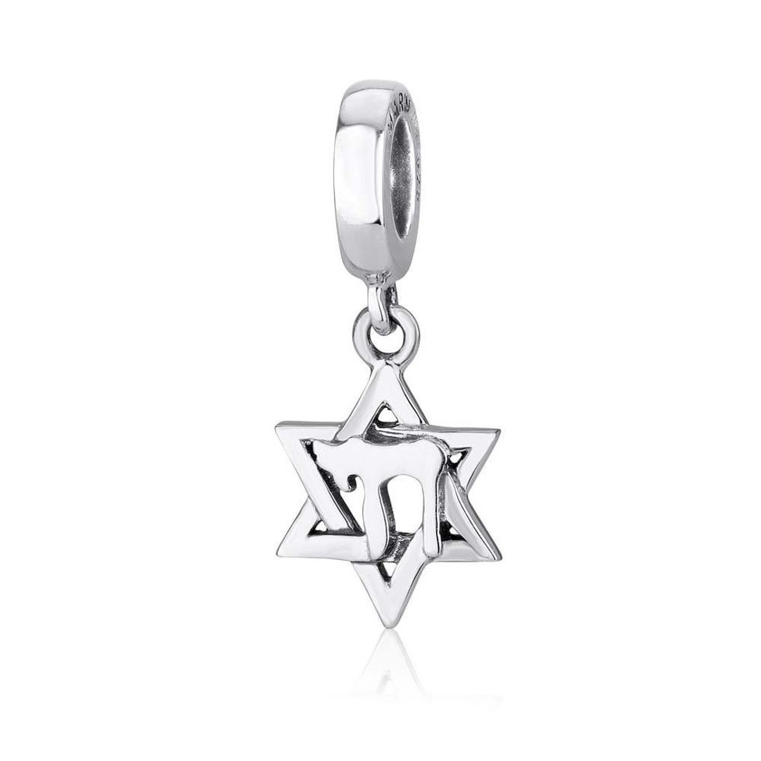 Silver Star of David Charms, 925 Sterling Silver Charms, Jewish Jewelry ...