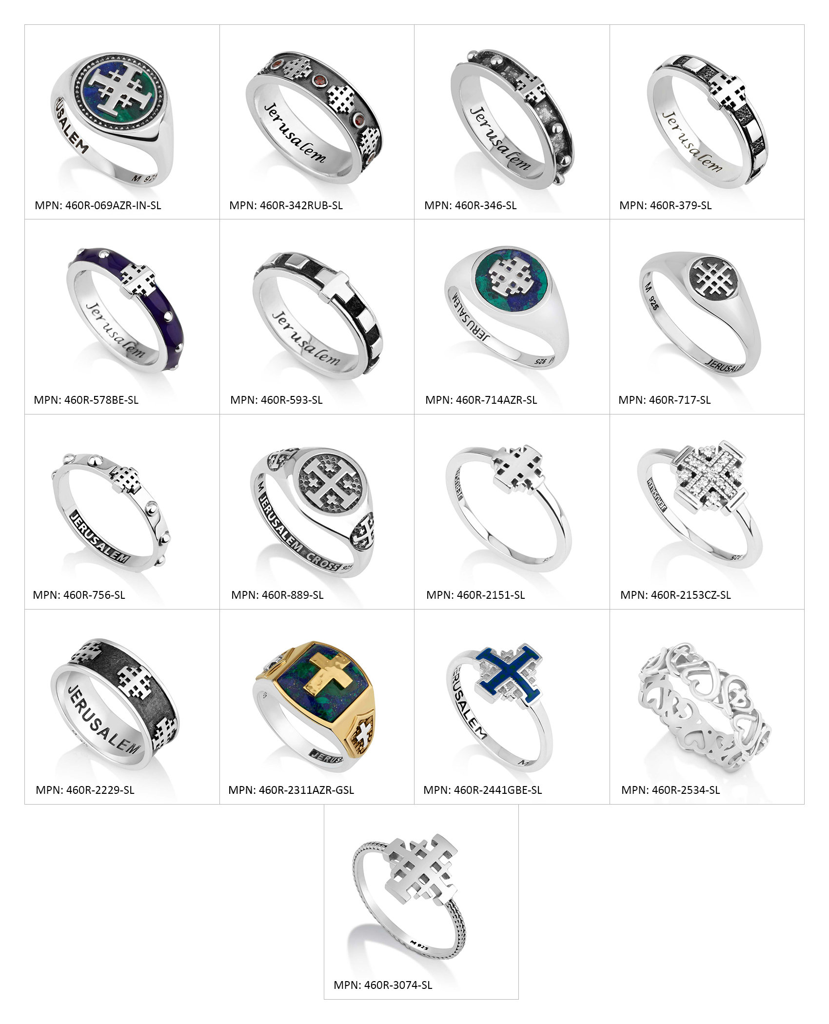 Silver Jerusalem Cross Ring Sterling Silver Ring Jerusalem | Etsy