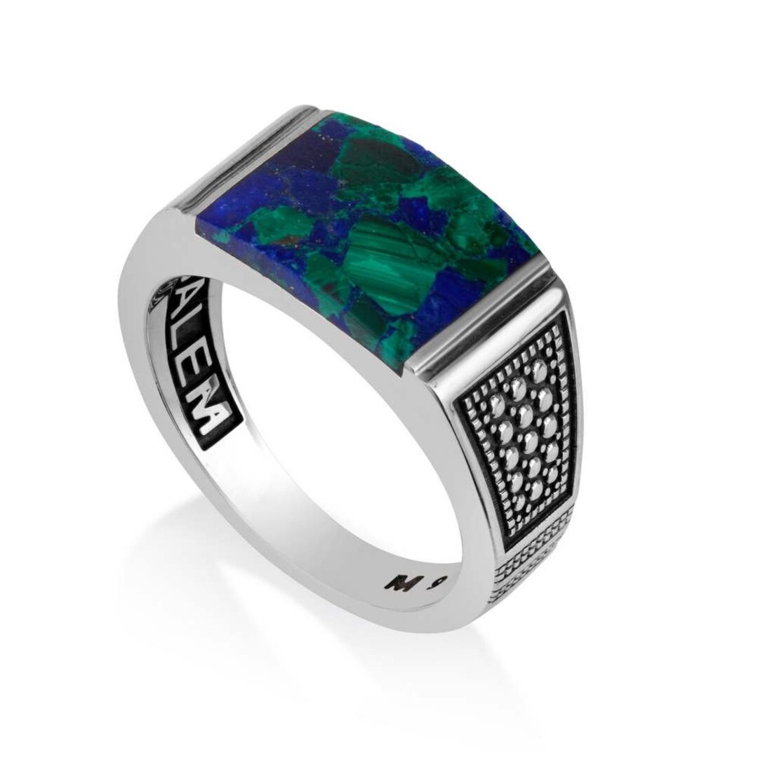 Eilat Stone Ring, Sterling Silver Ring, Jewish Jewelry, Engraved Israel ...