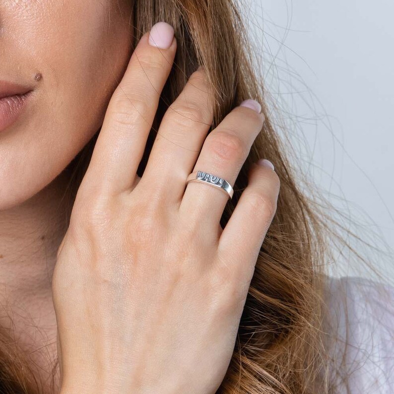 Jesus Name Ring Hebrew Letters Christian Polished Sterling - Etsy