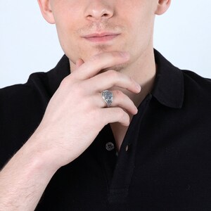 Lion Judah 10 Commandments Ring 925 Sterling Silver Jerusalem Jewelry ...