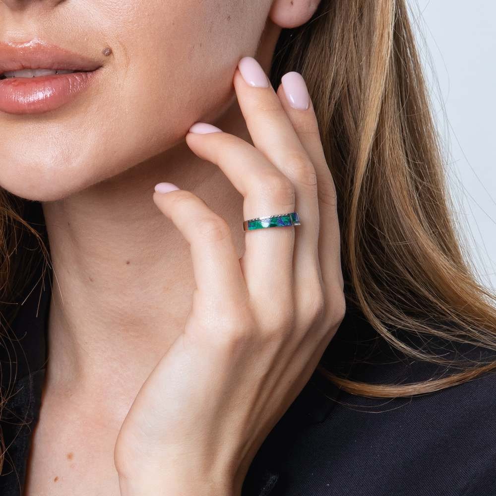 Eilat Stone Embellished Bead Design Ring Israel King Solomon - Etsy
