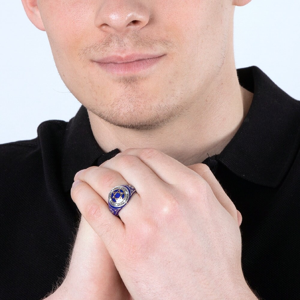 Star of David Ring Sterling Silver Rings Gold Plated Ring - Etsy