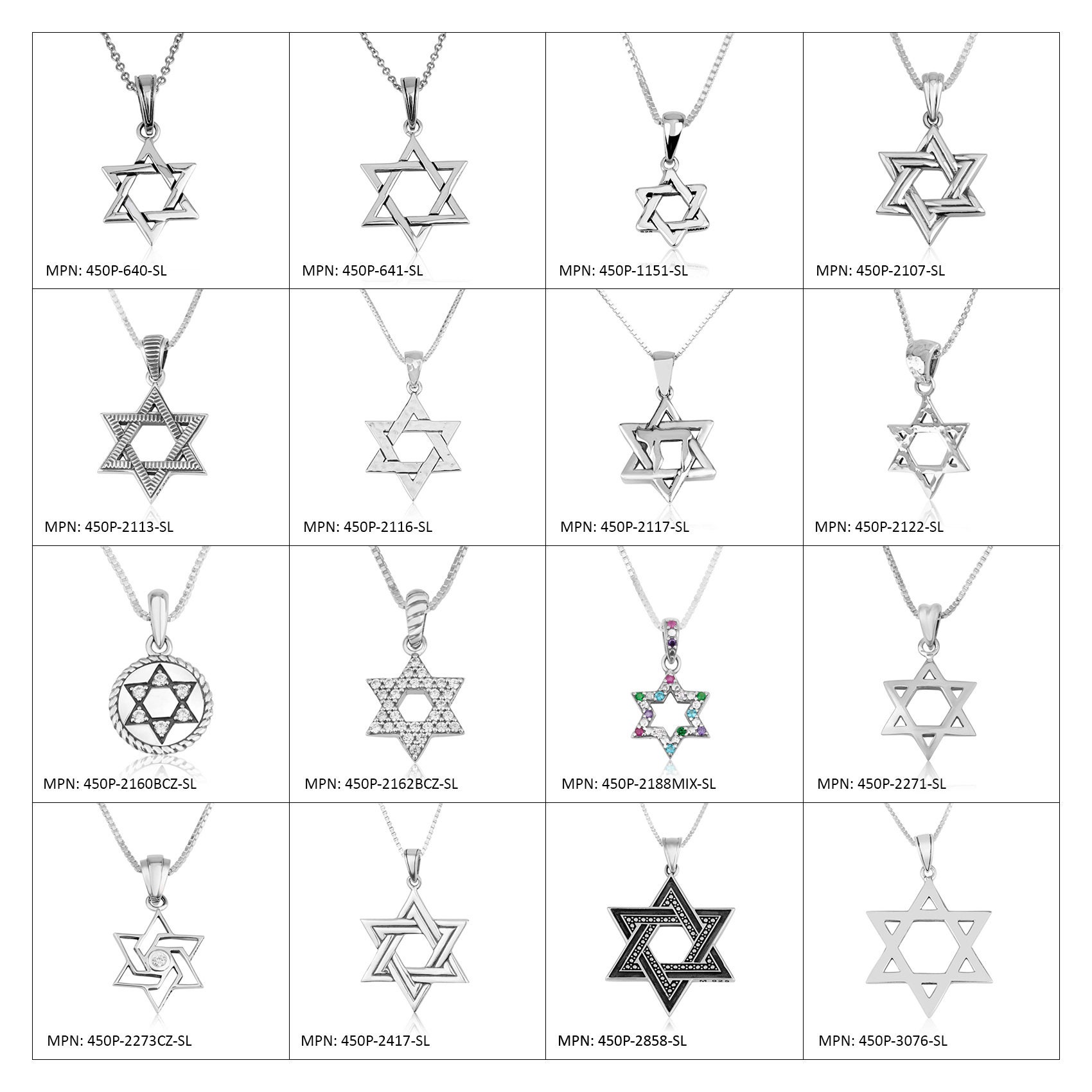 Silver Star of David Pendant 925 Sterling Silver Gold Plated - Etsy
