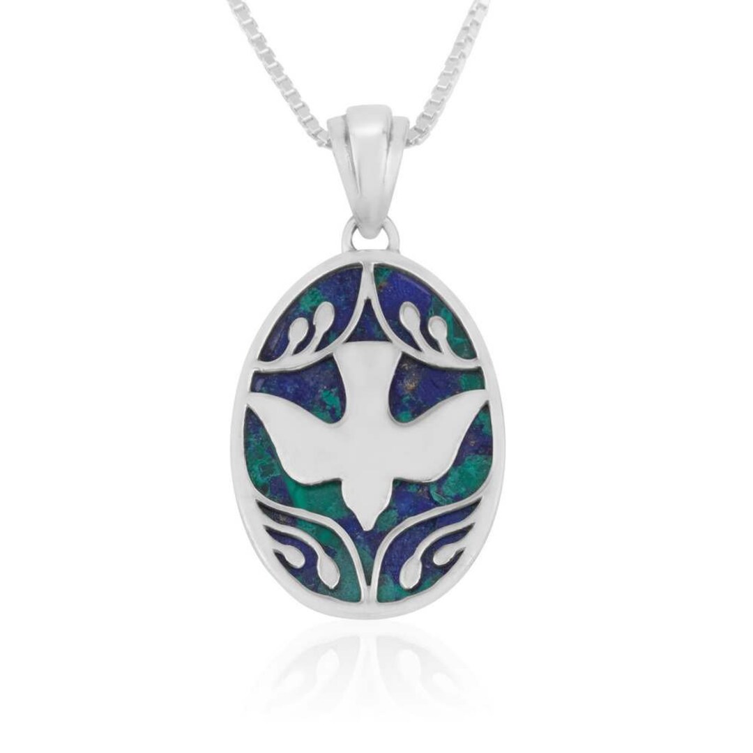 Holy Spirit Pendant, Dove Necklace, 925 Sterling Silver, Eilat Jewelry ...